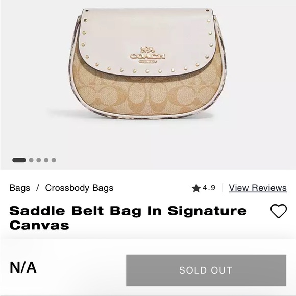 Coach | Accessories | Coach Saddle Belt Bag In Signature Canvas | Poshmark